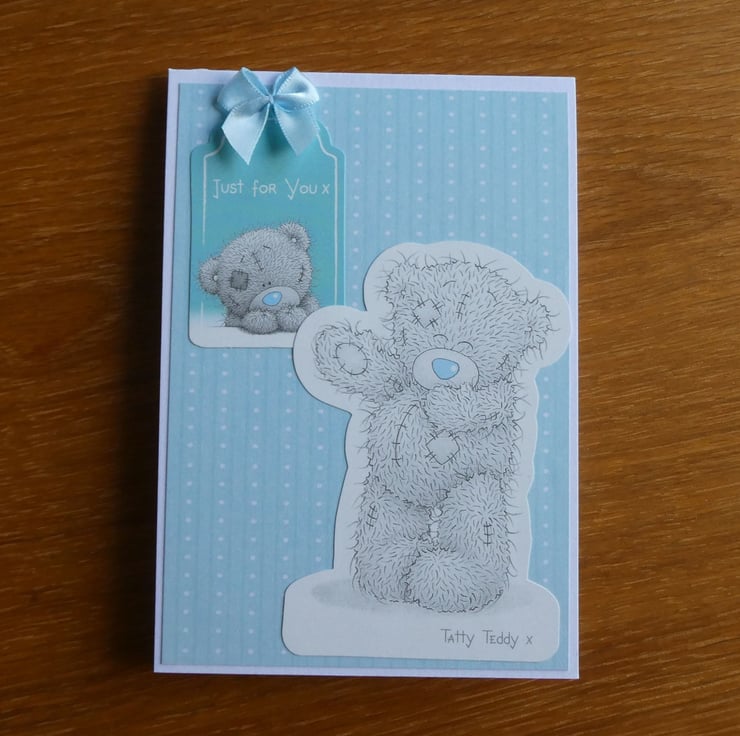 Tatty Teddy Card - Just For You - Folksy