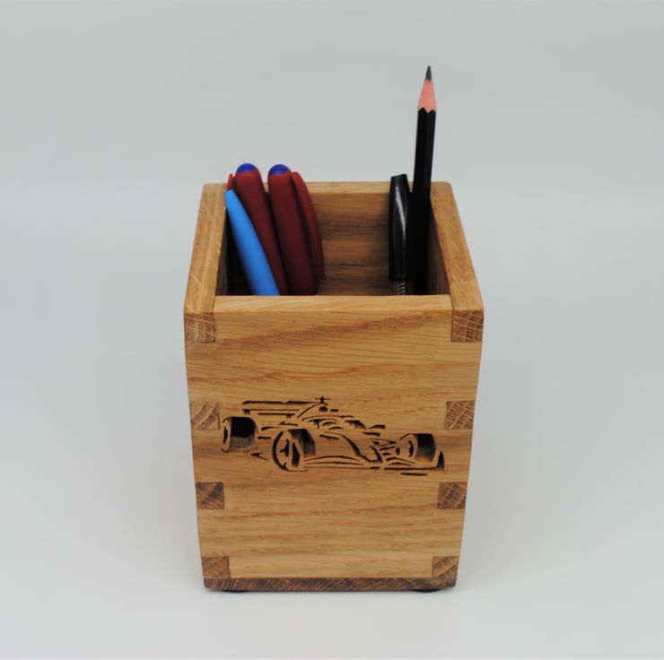 Wooden Stationary, Pencil Box - F1 Car - Folksy