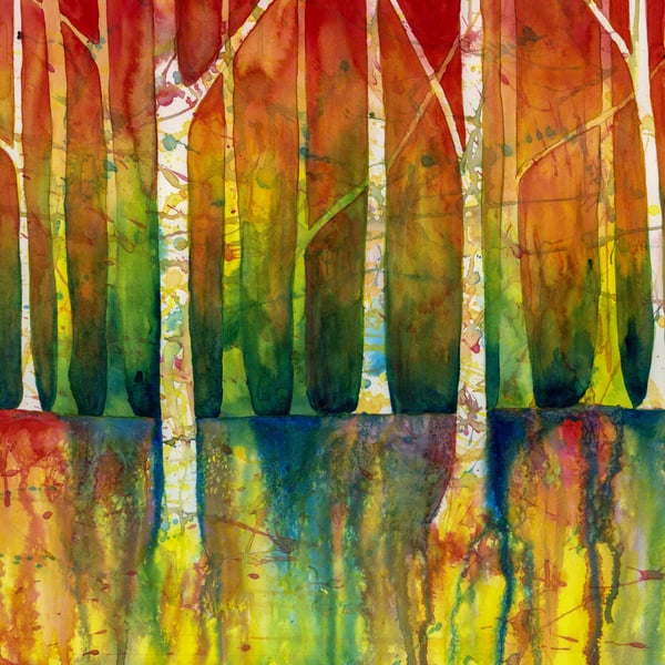 Woodland Hues - Original watercolour - Folksy