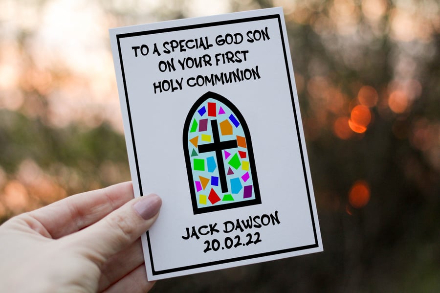 God Son First Communion Day Card, Holy Communio... - Folksy