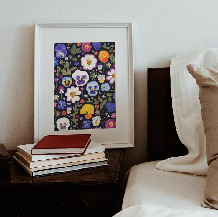 Pressed Flower Art Print A5 Small Art Print Flo... - Folksy