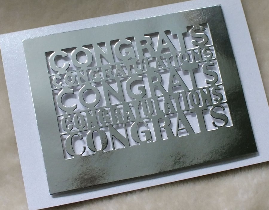 Modern Handmade Congratulations Card - Folksy
