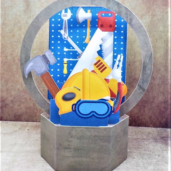 Uniquely designed pop up DIY card for men - Folksy