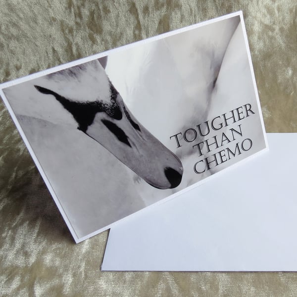 Chemo card. Tougher than chemo. Cancer card - Folksy