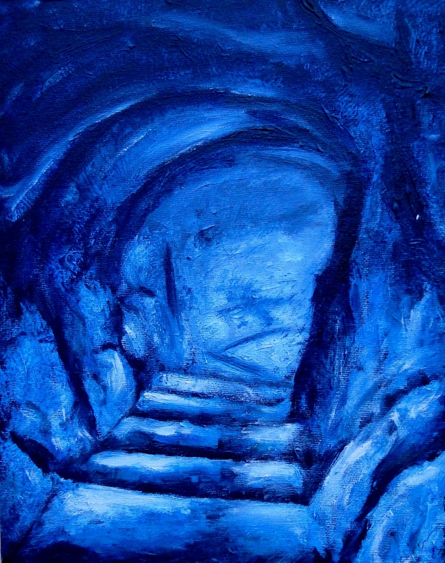 Blue Passage Original Oil Painting on Canvas Ar... - Folksy