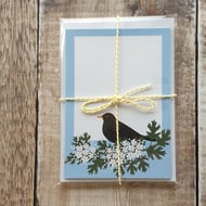 Blackbird Mini Writing Paper Set - Folksy