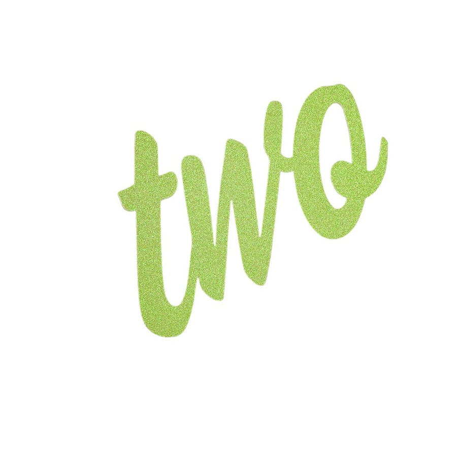 TWO (Green) 2nd Birthday-Cake Topper- Second B... - Folksy