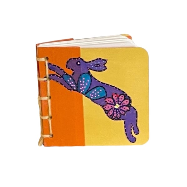 Small hand made notepad with hand painted cover... - Folksy