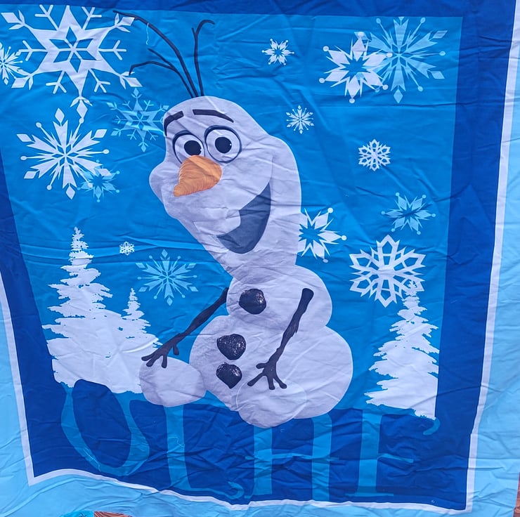 Homemade Olaf Frozen patchwork quilt - Folksy