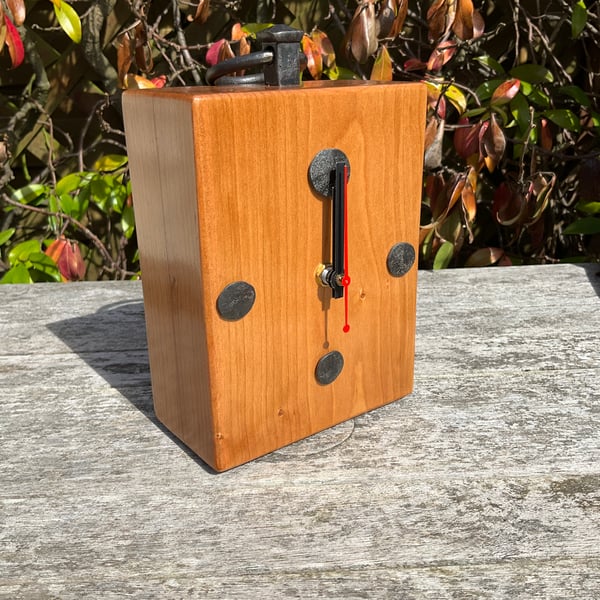 Rustic Cherry Wood Clock (WC23) - Folksy