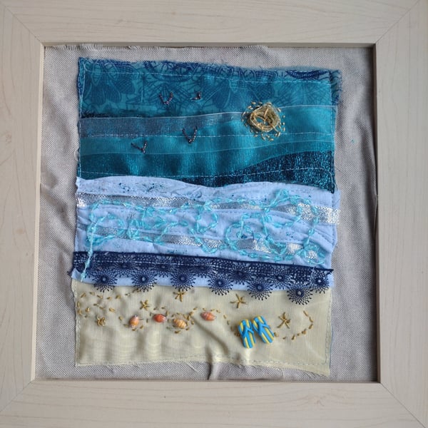 Textile art and embroidery by British textile artists on Folksy
