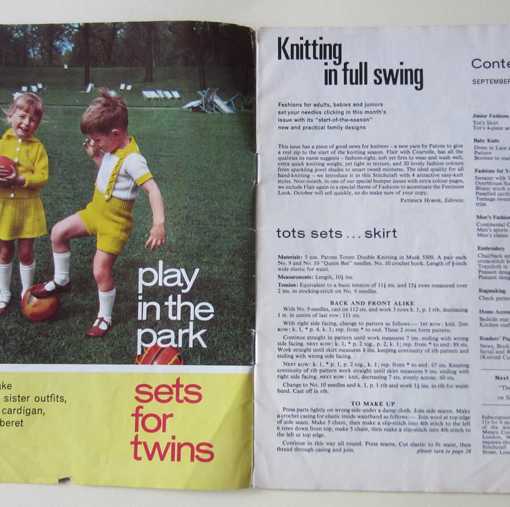 Lot of 5 1964 and 1965 Stitchcraft Knitting Sew... - Folksy
