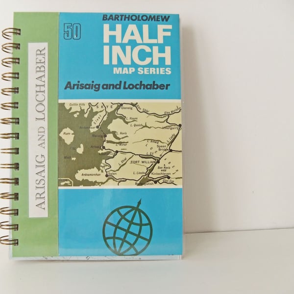 Scottish Map Notebook - Folksy