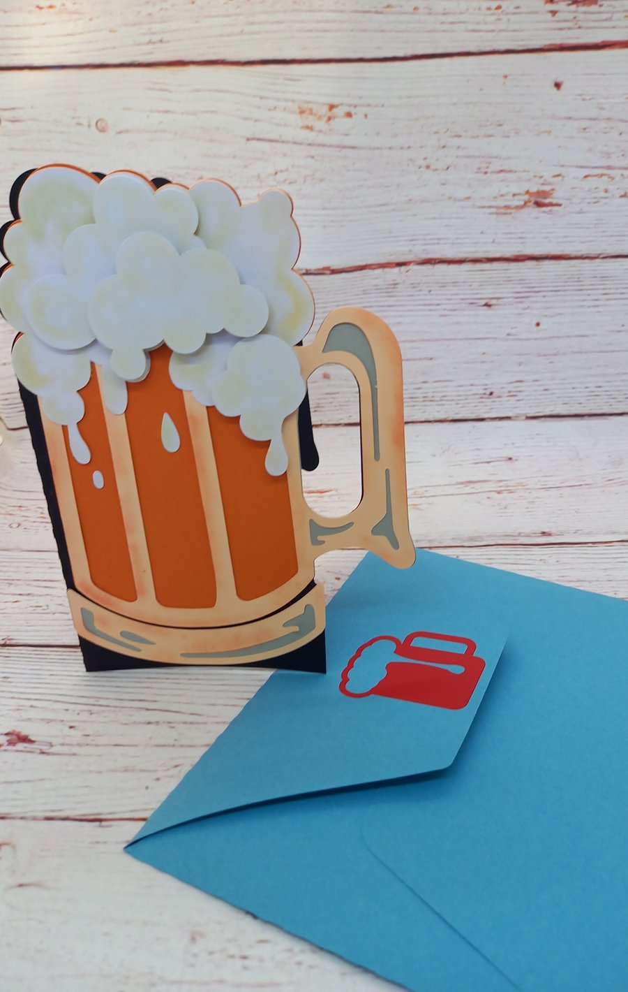 Greetings Card for beer lover, Handmade card fo... - Folksy