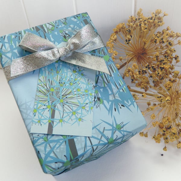 Winter Allium Gift Wrapping Paper Set - gifts f... - Folksy