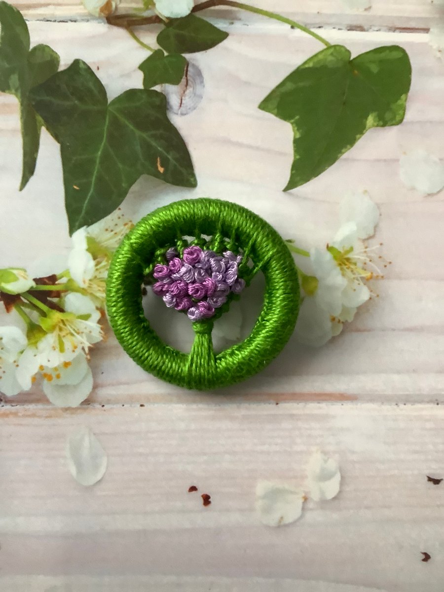Dorset Button Posy Brooch - Folksy