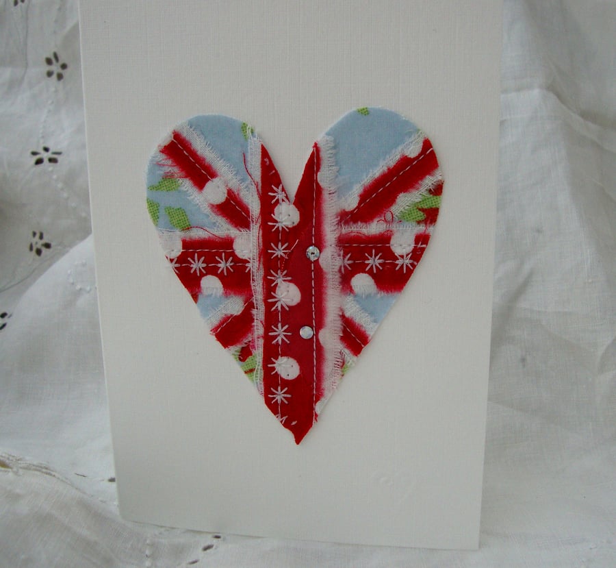 birthday card red white and blue - Folksy