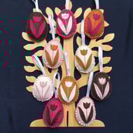 SECONDS SUNDAY Felt Folk Art Floral Easter Egg - Folksy