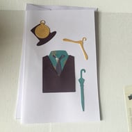 Suit and tie. Handmade card. Card for Dad. New ... - Folksy