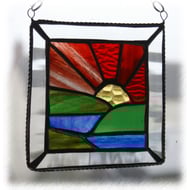 Setting Sun Picture Suncatcher Stained Glass Ha... - Folksy