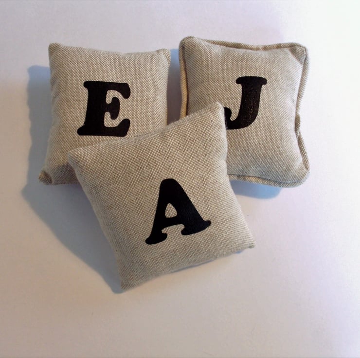 Alphabet, personalised letter, pin cushion - Folksy