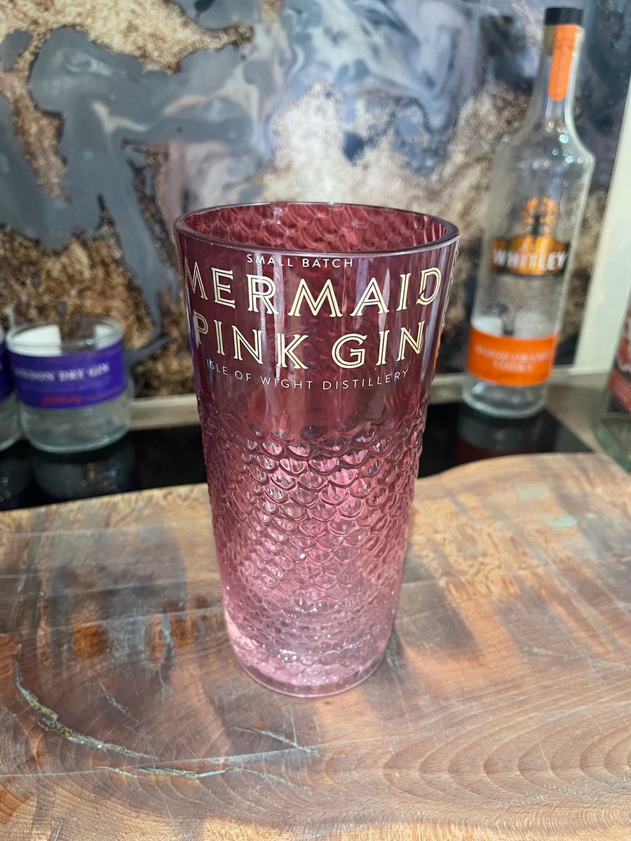 Mermaid Pink Gin Glass - Folksy