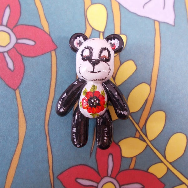 Cute PANDA BROOCH Poppy Panda Brooch Cute Weddi... - Folksy