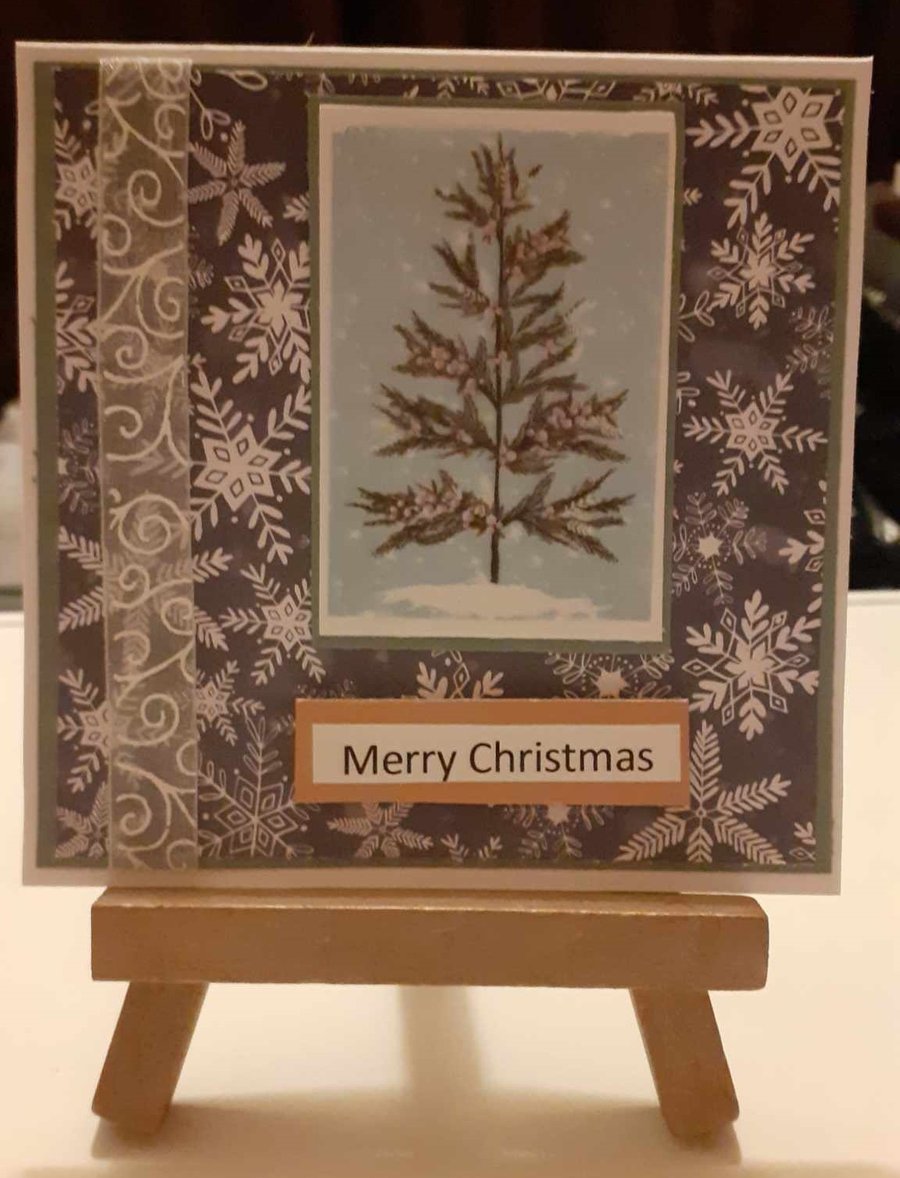GLittery Christmas Tree Card - Folksy