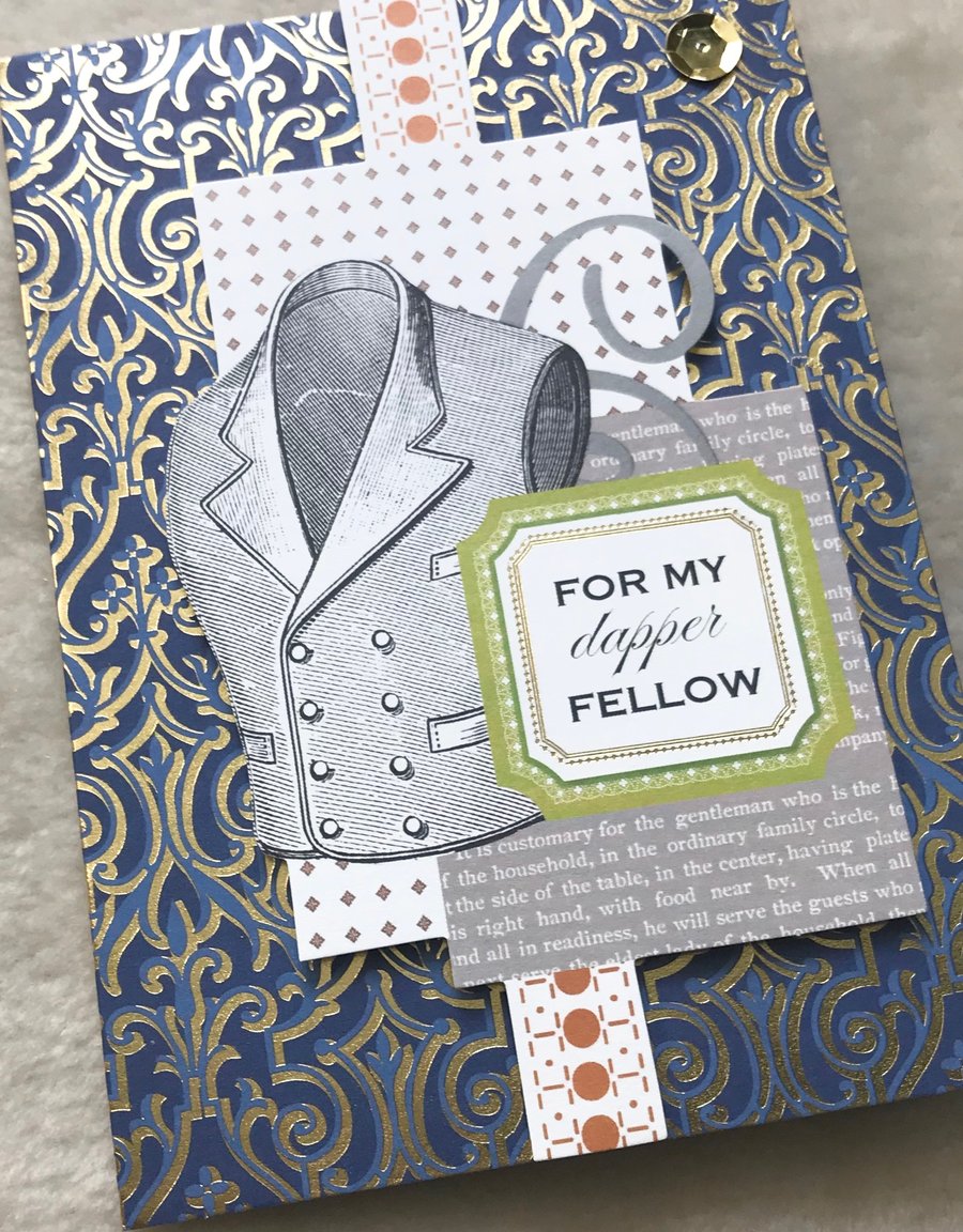 Luxury Handmade 3D Gentleman Birthday Card - Folksy