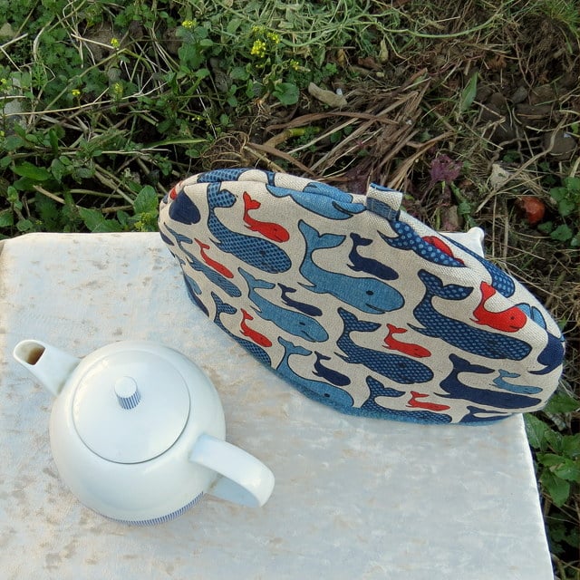 Tea Cosy. Whales. A tea cosy made to fit a 5-... - Folksy