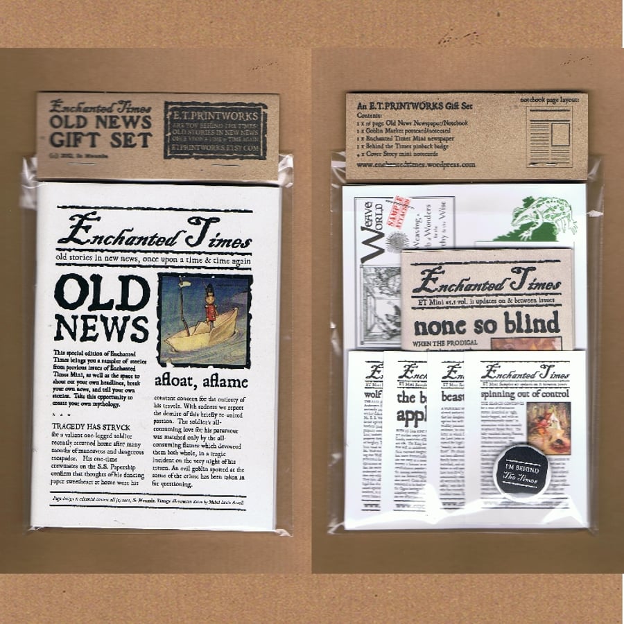 OLD NEWS GIFT SET - Enchanted Times fairy tale ... - Folksy