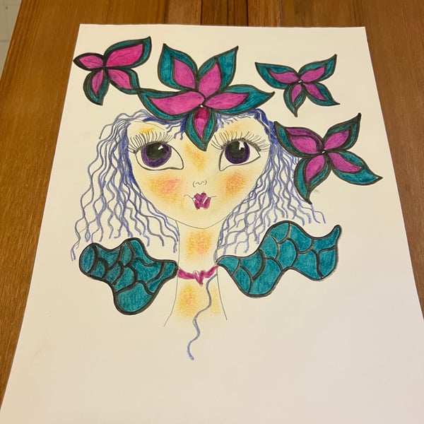 Fairy Drawing - Folksy