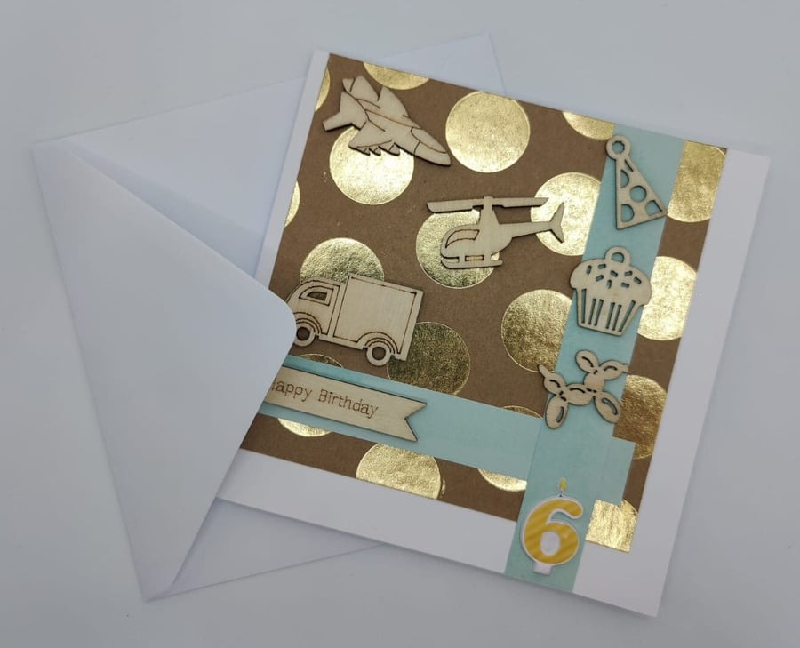 Bespoke 6th Birthday Card - Folksy