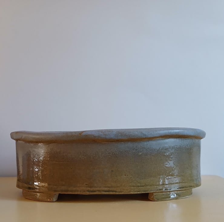 Handmade Oval Bonsai Pot 29cm Stoneware Bonsai ... - Folksy