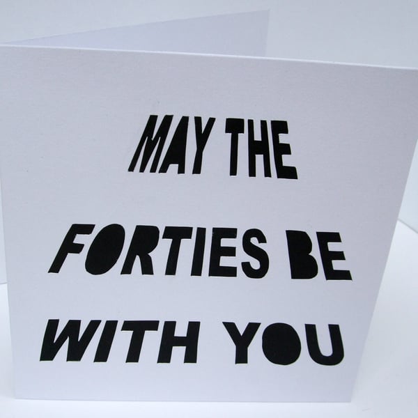 40th Birthday Card - Fortieth Birthday Card - Folksy