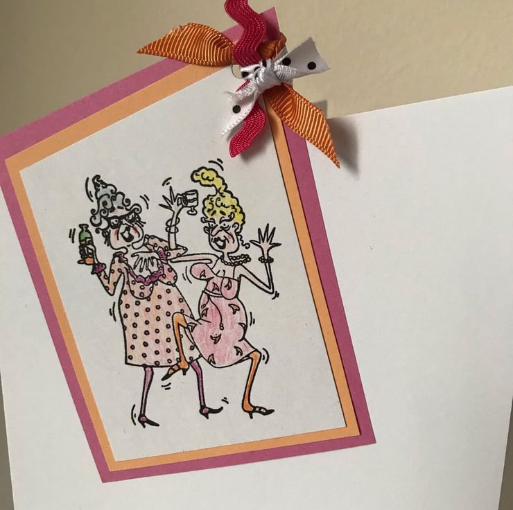 Set of 5 Cheeky Cards - blank for your own message - Folksy