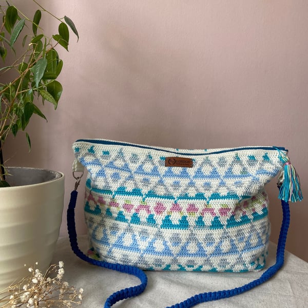 Crossbody bag, Crochet shoulder bag, Shoulder b... - Folksy