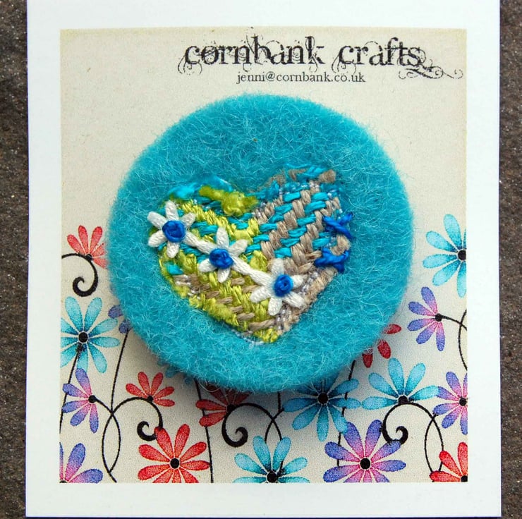 Scottish Felt and Fabric Brooch - Folksy
