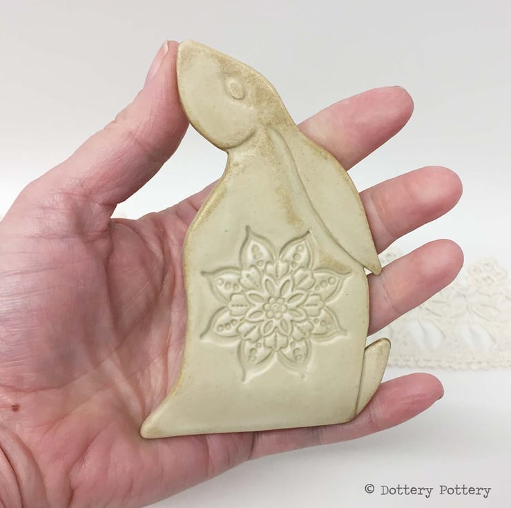 Ceramic Moon Gazing Hare Pottery Hare decoratio... - Folksy