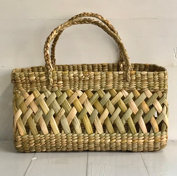Handwoven Rush Basket or Handbag - Made in Corn... - Folksy