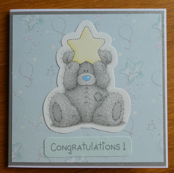 Tatty Teddy Congratulations Card - Star - Folksy