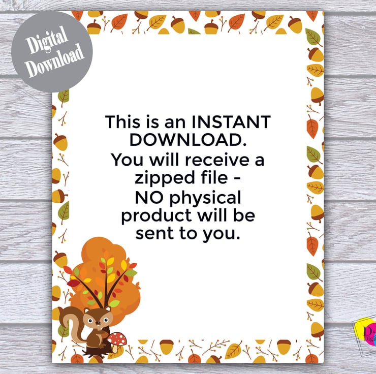 6 Forest Squirrel Printable Letter Writing Pape... - Folksy