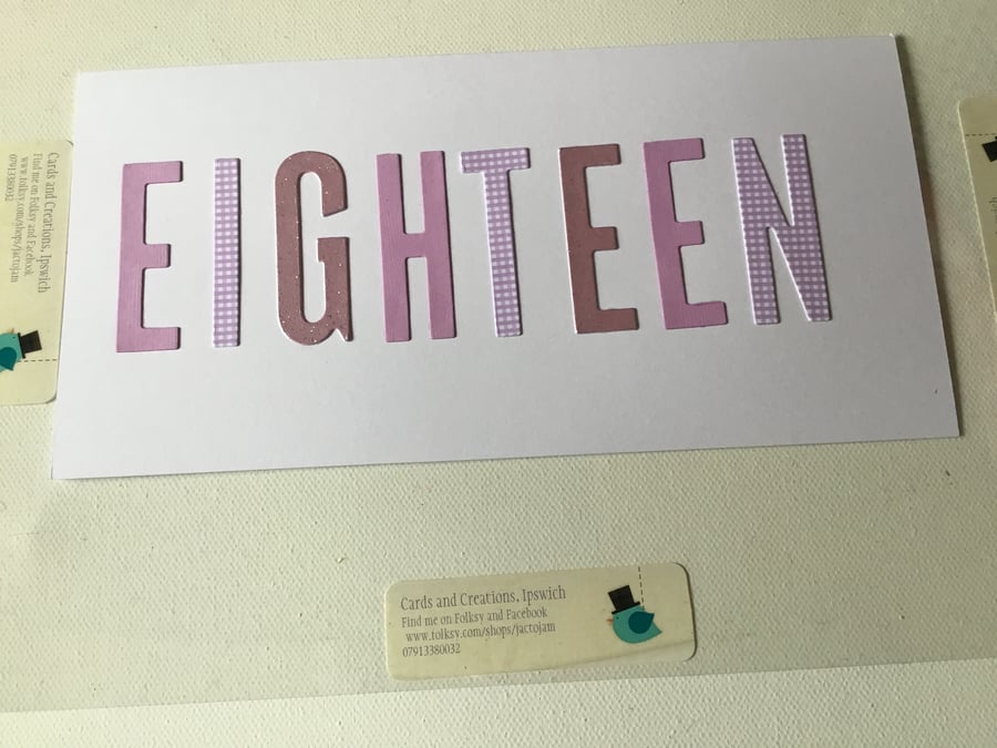 Eighteen Birthday card. 18th Birthday card. Mad... - Folksy