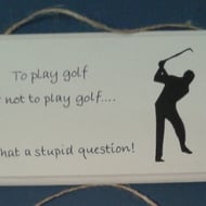 Golf Activity Plaque -SALE ITEM 40% off - Folksy