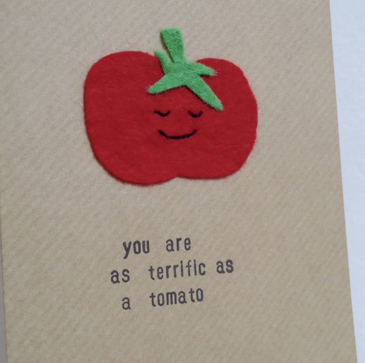Terrific Tomato Card - Folksy