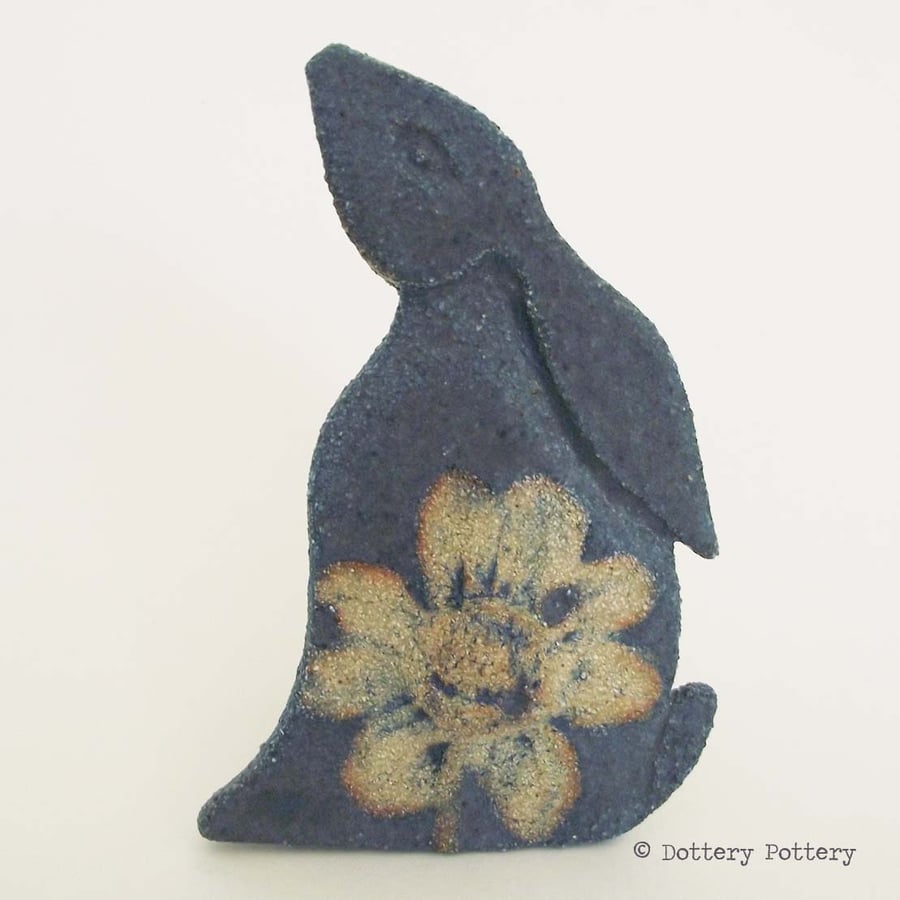 Ceramic Moon Gazing Hare Pottery Hare decoratio... - Folksy