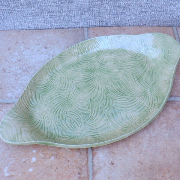 Large serving dish platter tray plate in textur... - Folksy