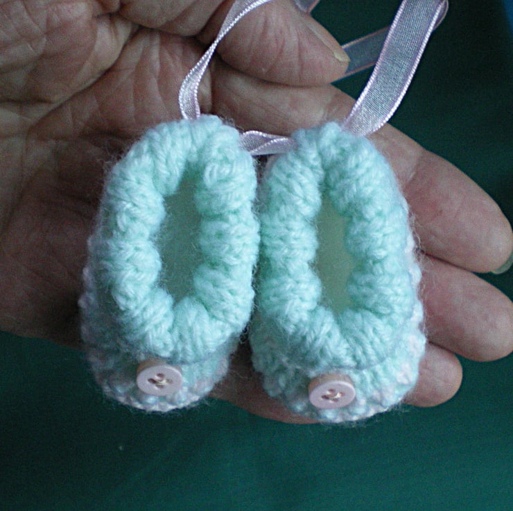 Keepsake,Baby keepsake,Miniature booties,Christ... - Folksy