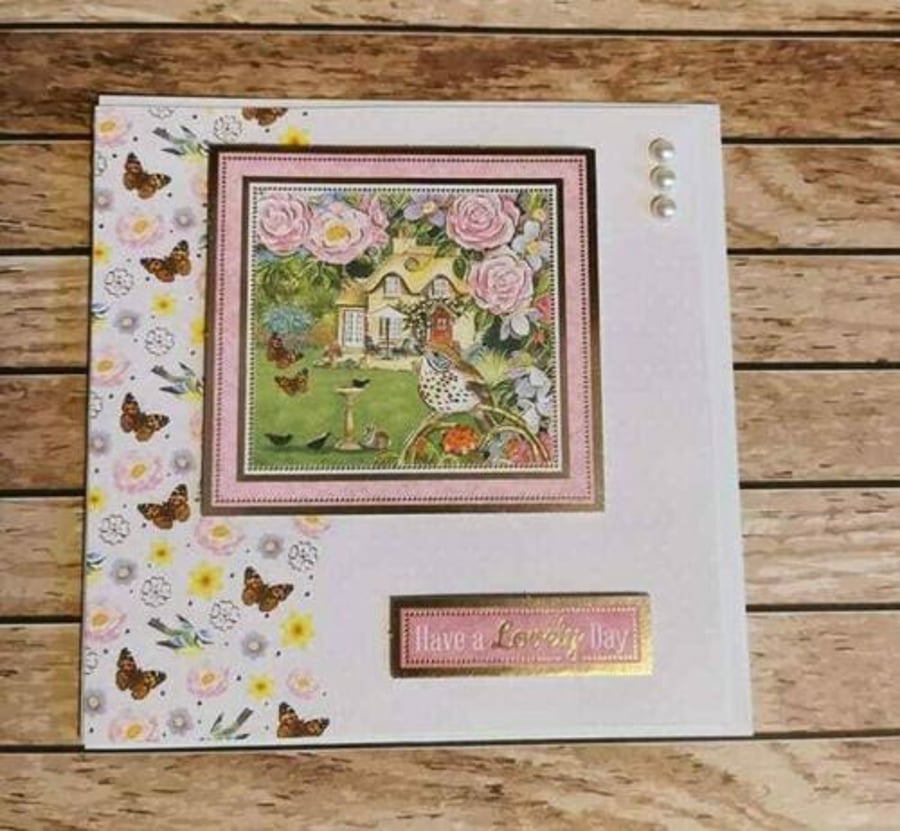Handmade greetings card - Have a lovely day - Folksy