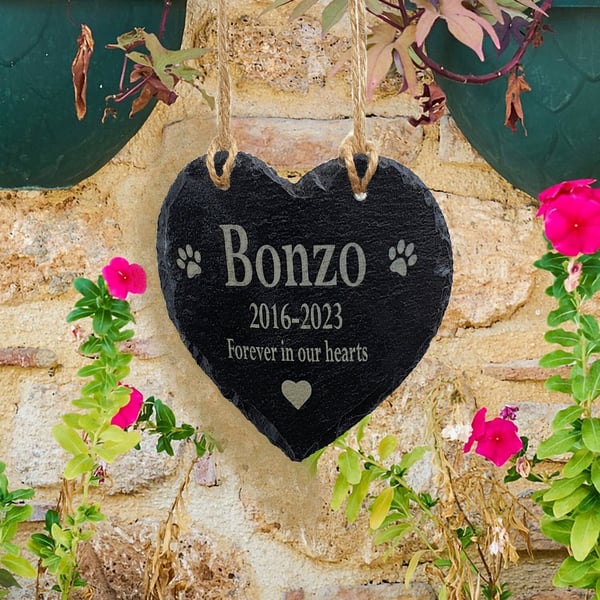 Personalised Dog Cat Memorial Plaque, Custom Pe... - Folksy